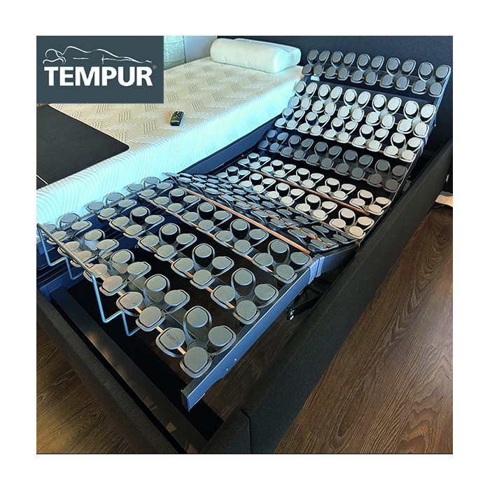 TEMPUR ARC BED + ARC schotel bodems (zonder matrassen).