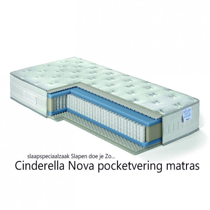 Cinderella pocketvering matras NOVA in MEDIUM of STEVIG.