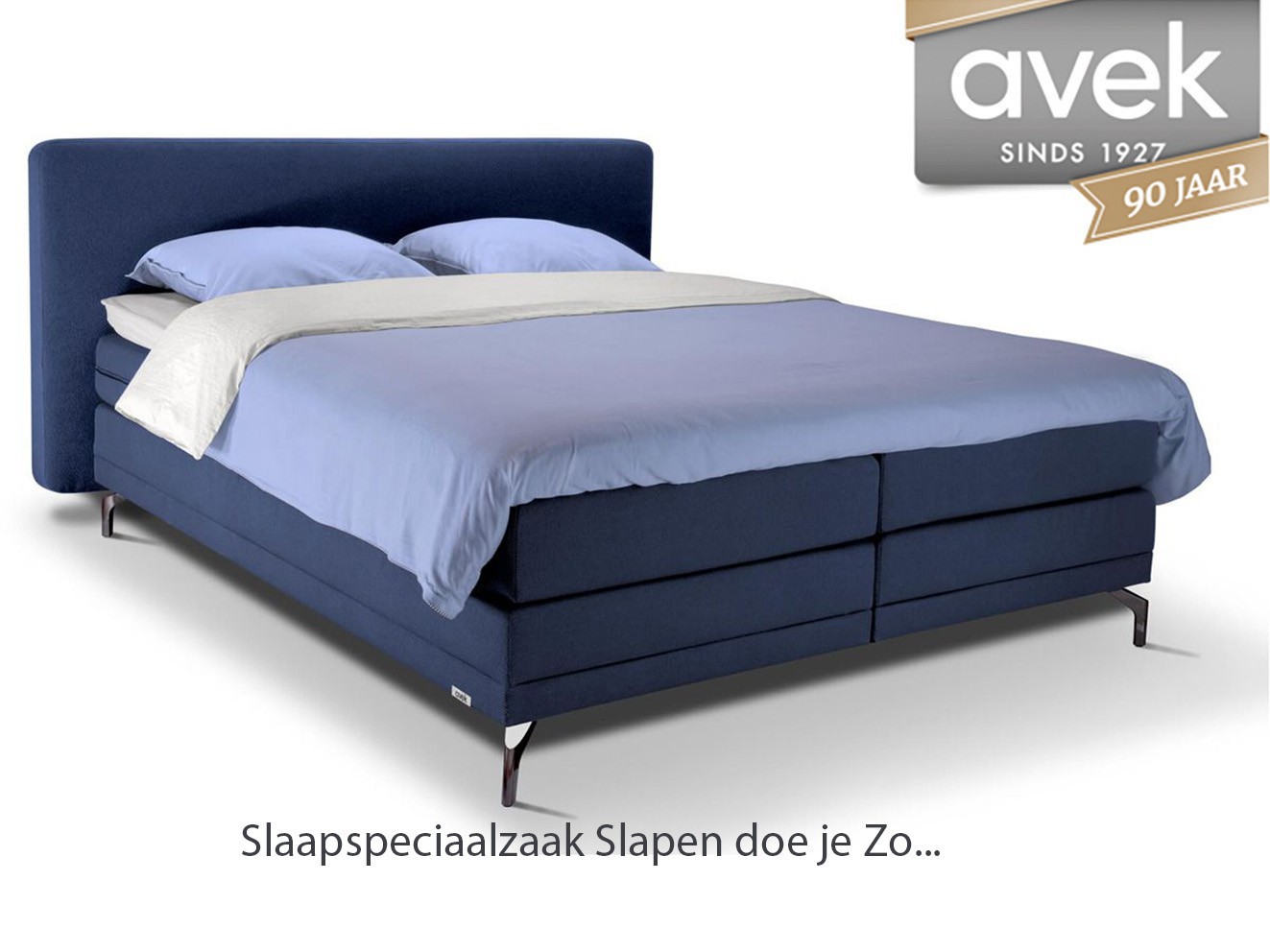 AVEK FIER SPIRAALBOX boxspring combinatie FLAK inclusief topdekmatras ...